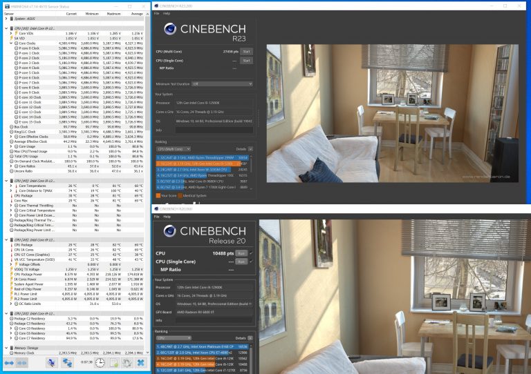 Intel Core i9-12900K, i7-12700K und i5-12600K Last-Minute-Cinebench-Ergebnisse durchgesickert ...