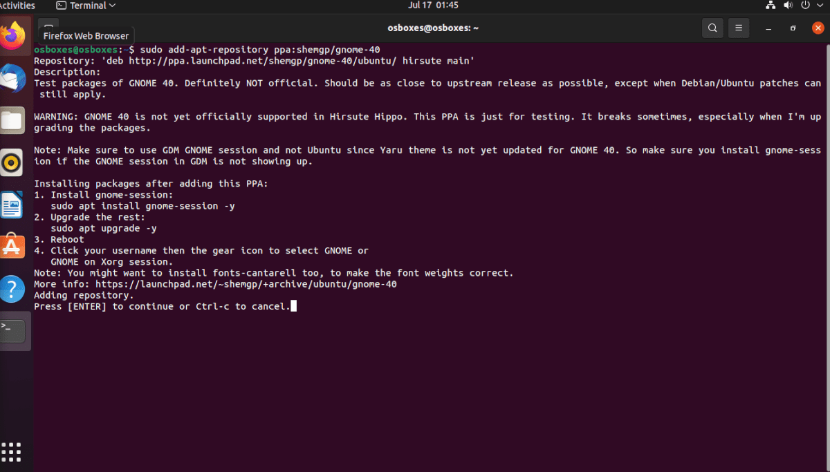 Cómo instalar Gnome 40 en Ubuntu 21.04 - ES Atsit