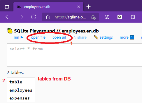 Practique SQL en línea en cualquier base de datos SQLite Gratis: SQLite ...