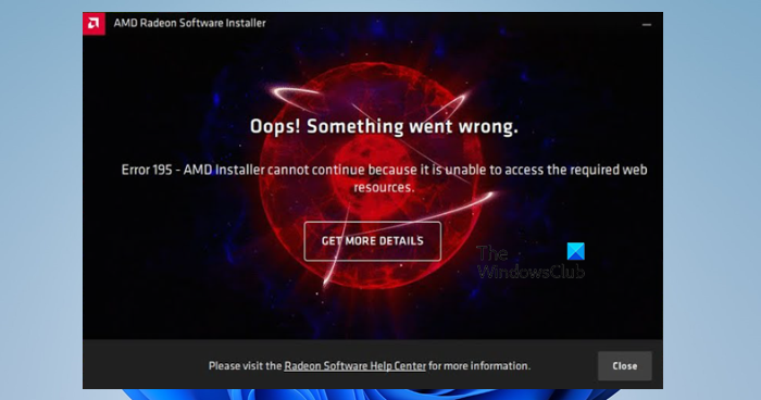 Solucione el error 195 del instalador de AMD en Windows 11/10 - ES Atsit
