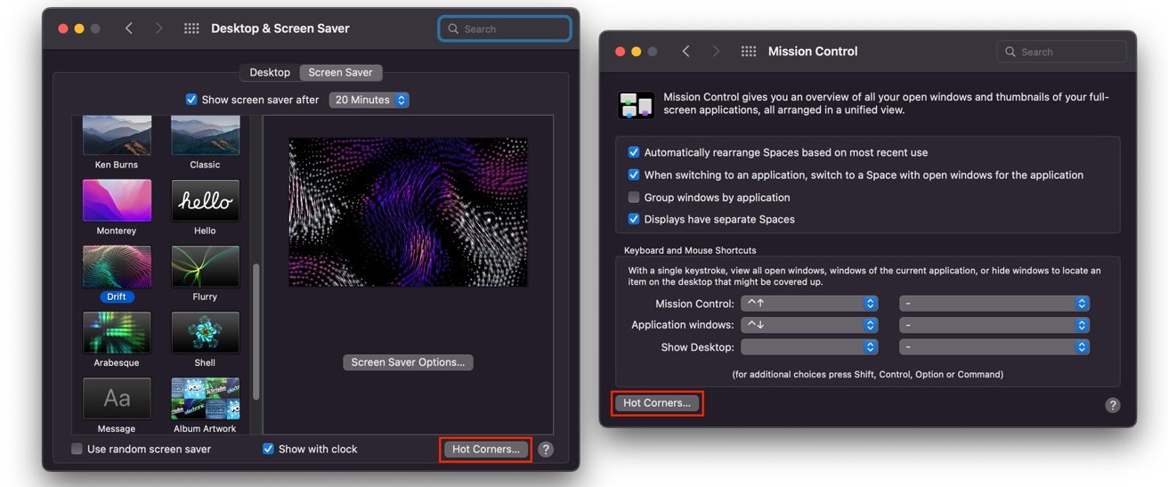 Cómo usar Hot Corners en macOS - ES Atsit