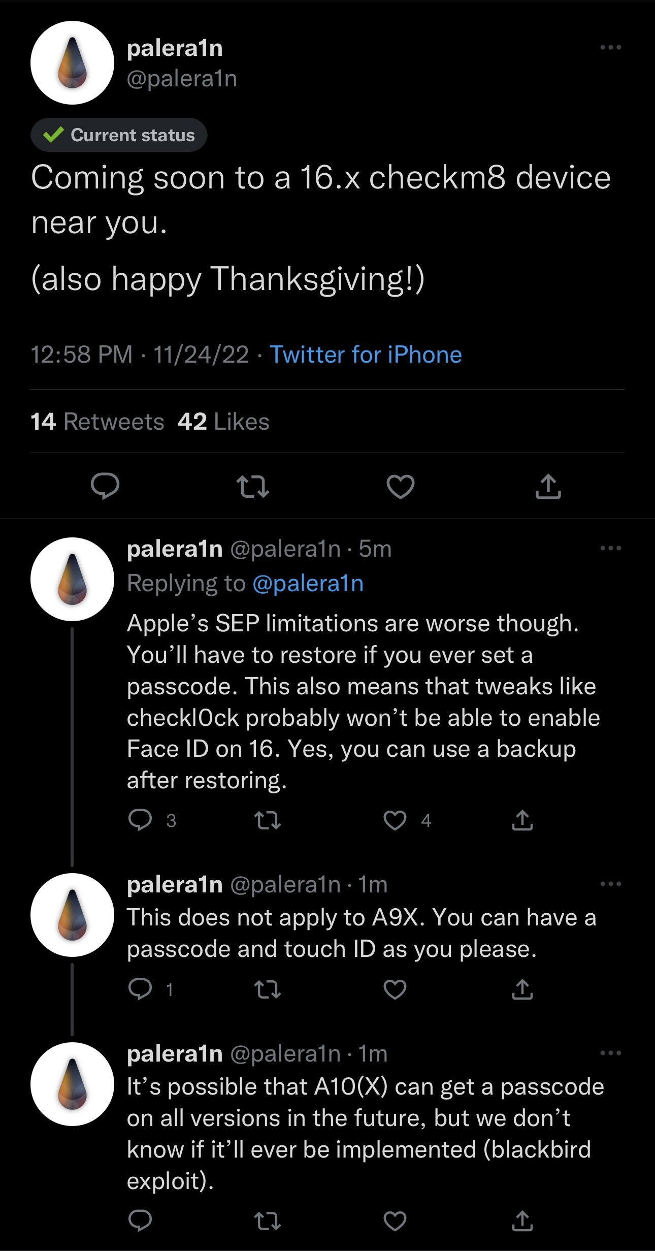 El jailbreak de palera1n podría recuperar pronto la compatibilidad con iOS 16 en los ...