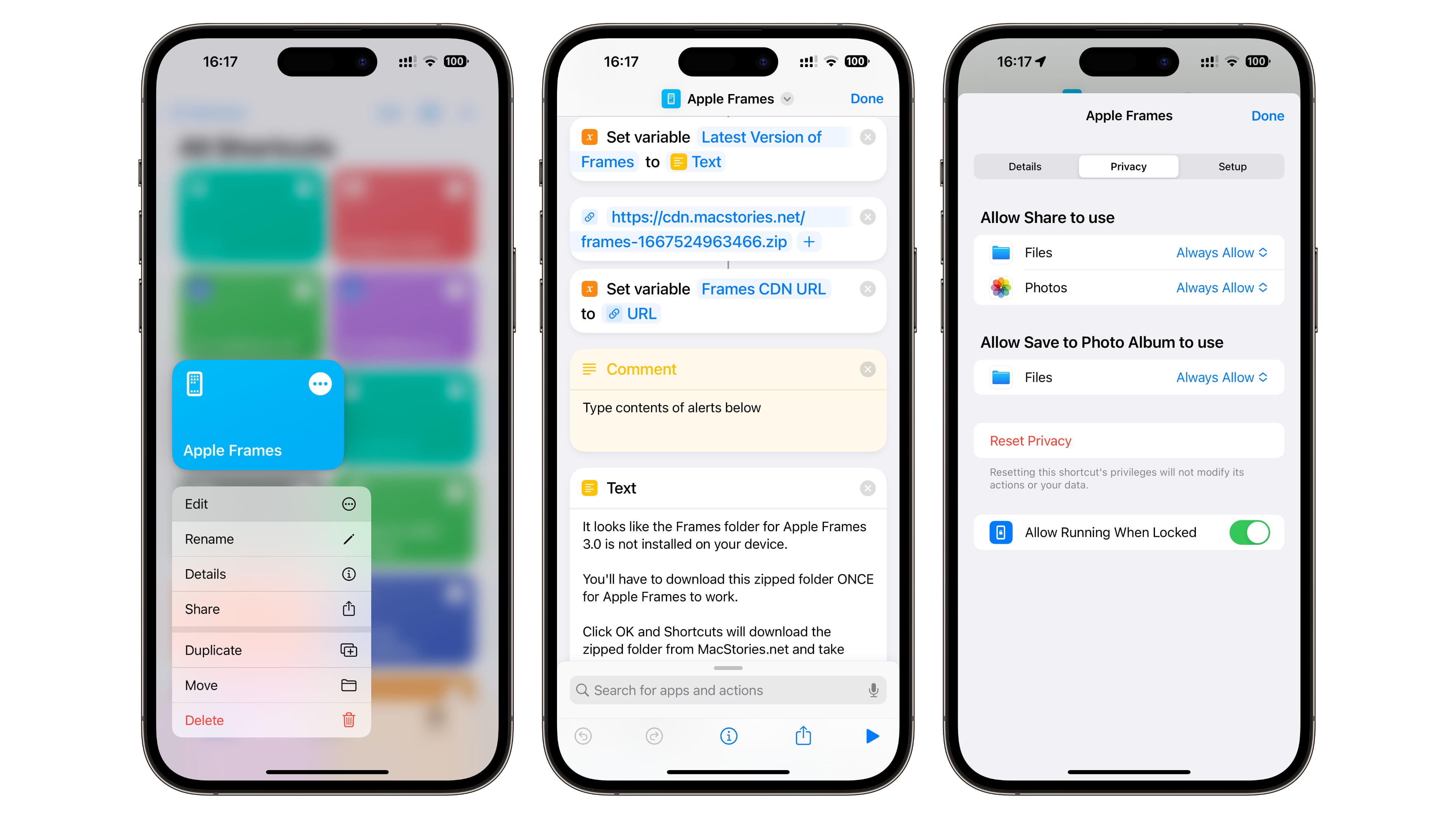 Actions mises à jour et nouvelles fonctionnalités dans l'application Raccourcis sur iOS 16.3 ...