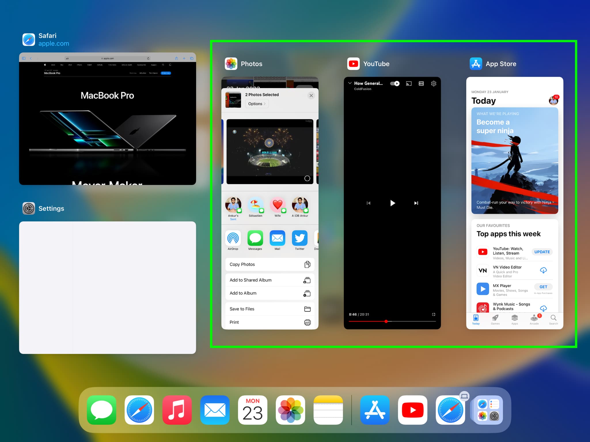 A Slide Over használata a továbbfejlesztett többfeladatos munkavégzéshez iPaden - HU Atsit