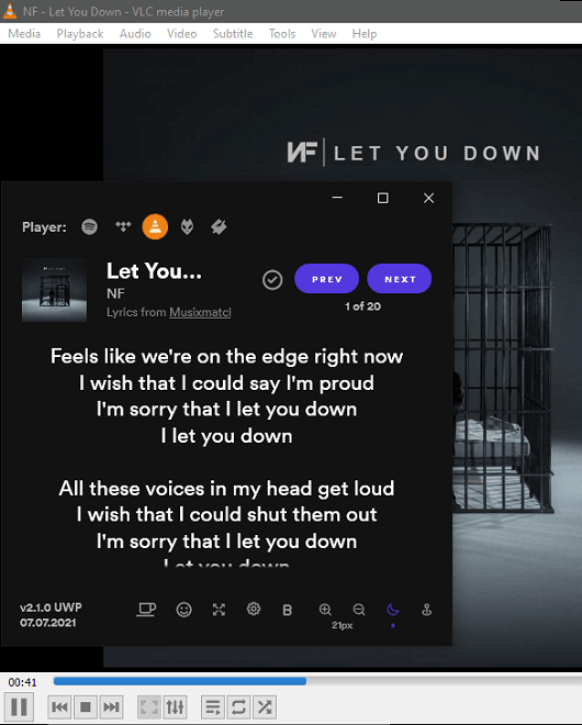 Spotify、Tidal、VLC、Winamp用の無料歌詞ファインダー:Versefy - JA Atsit