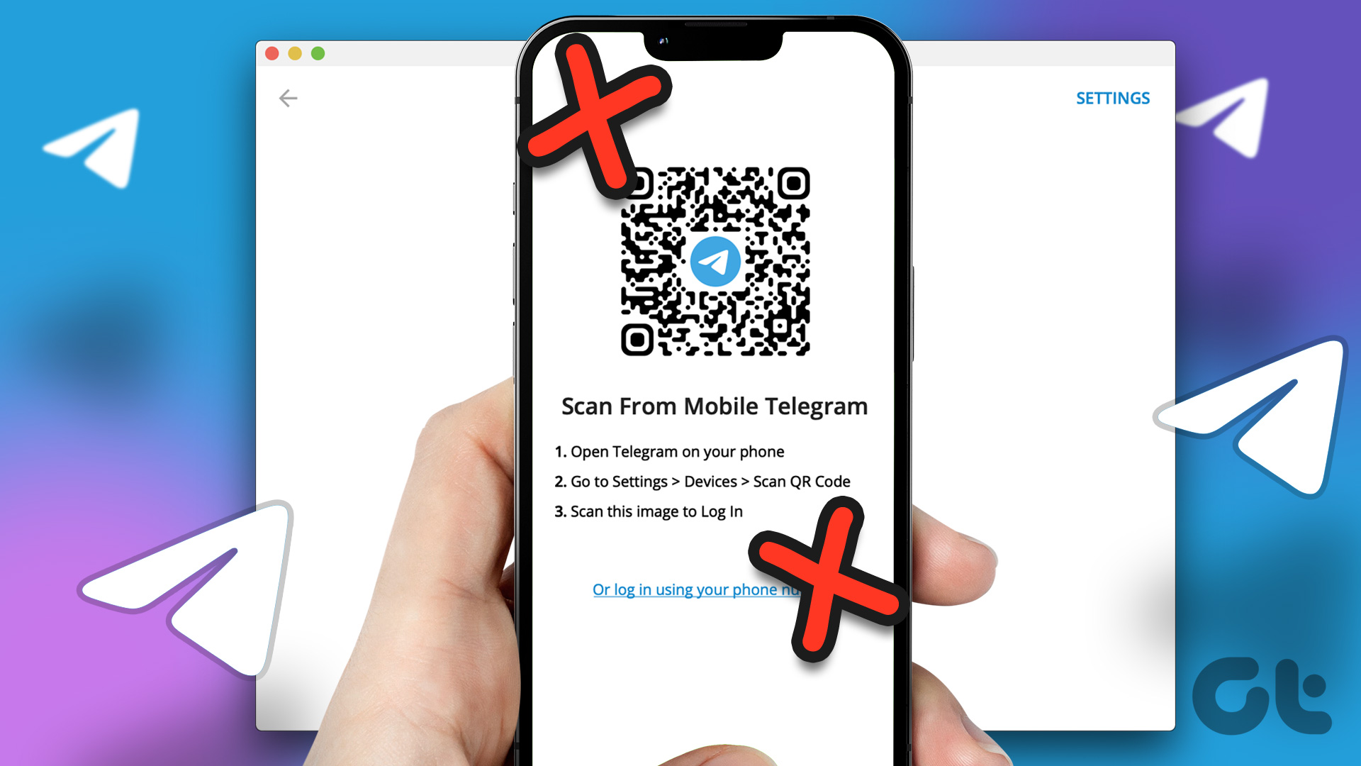 Telegram Web QR コード - JA Atsit