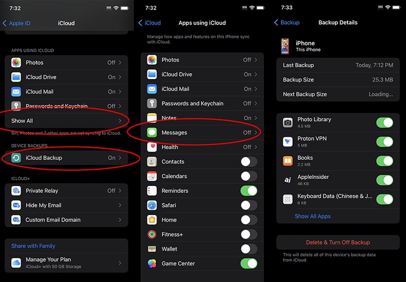 Slik bruker du lokale sikkerhetskopier for å holde iMessages ute av iCloud-sikkerhetskopier ...