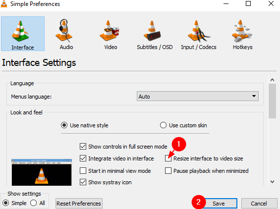 Как изменить размер окна проигрывателя VLC навсегда - RU Atsit
