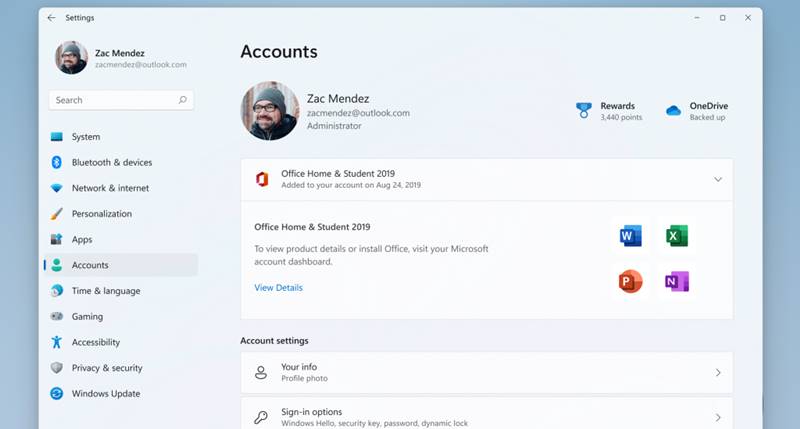 Windows 11 จะได้รับหน้าการตั้งค่าบัญชีใหม่ที่เห็นใน Insider Build - TH Atsit