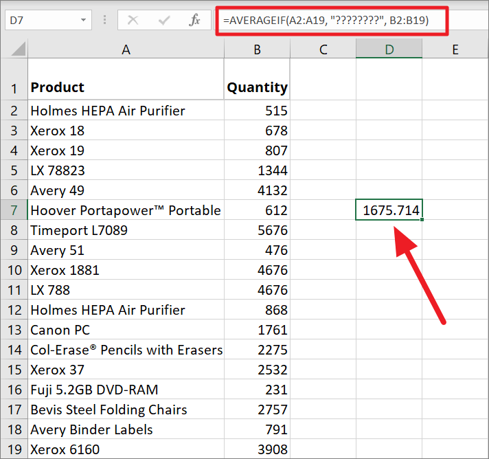 วิธีใช้ฟังก์ชัน AVERAGEIF ใน Excel - TH Atsit
