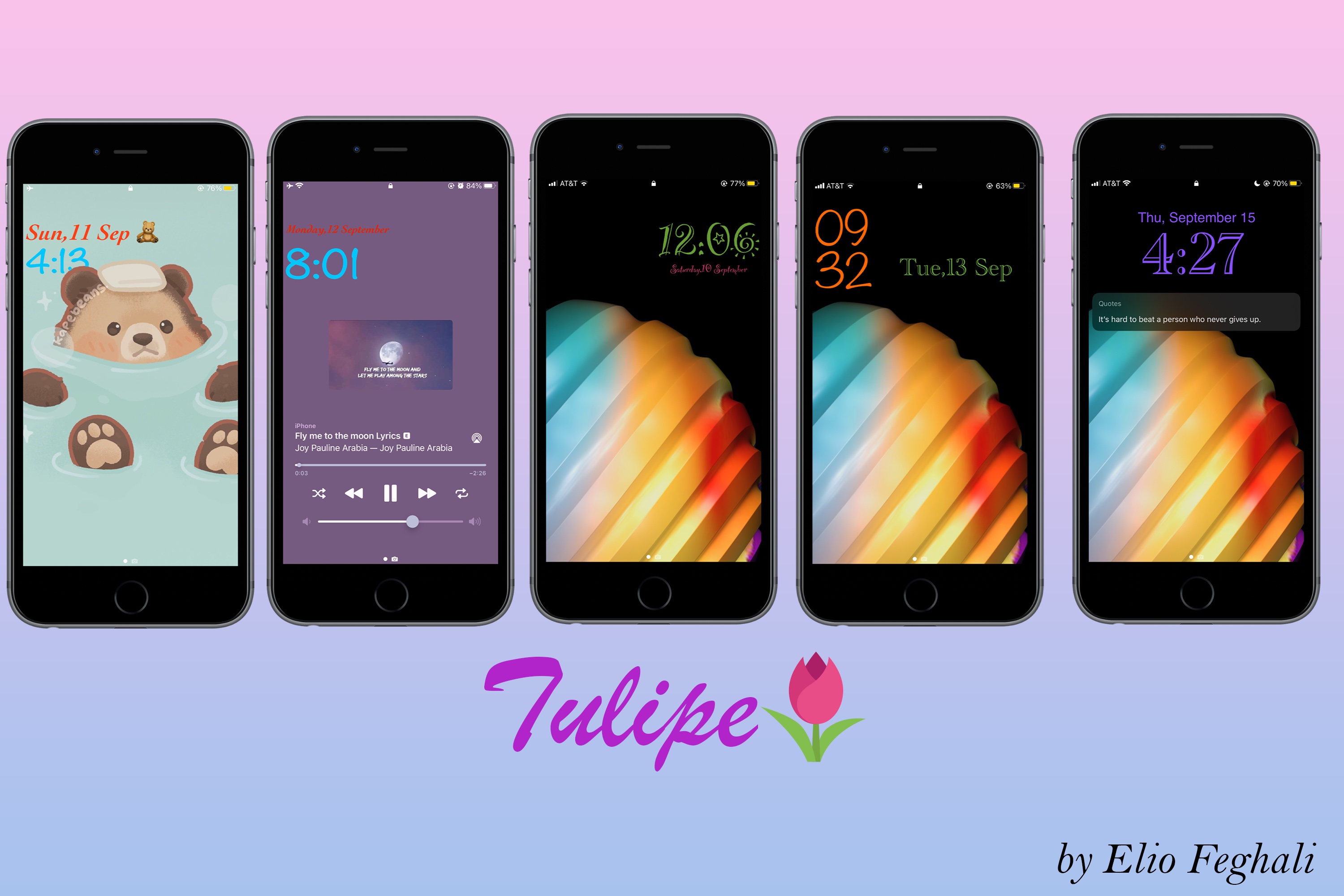 Tulipe มอบตัวเลือกการปรับแต่งให้กับผู้เจลเบรกมากกว่าบน Lock Screen Ui
