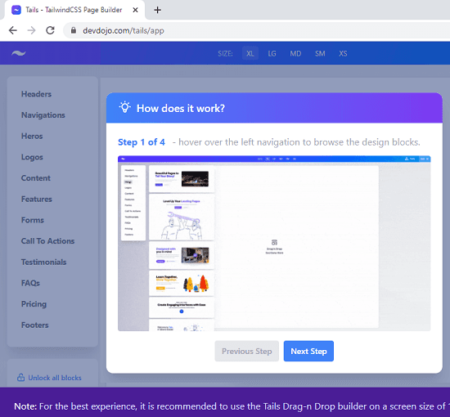 Drag and Drop TailwindCSS Page Builder: Tails - BR Atsit