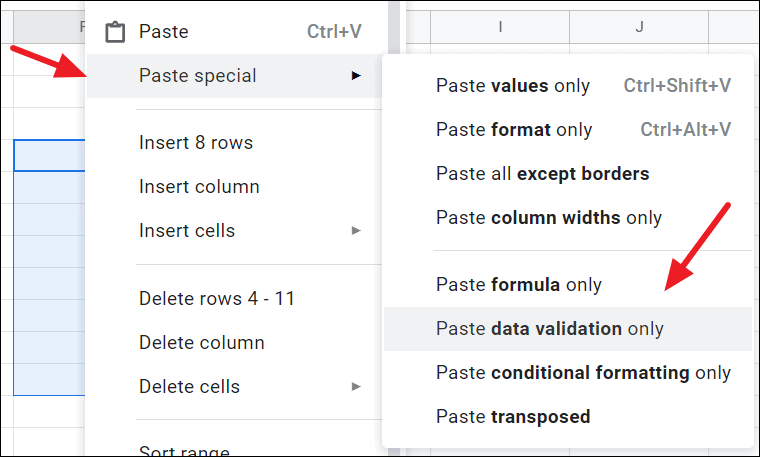Como inserir um menu suspenso no Planilhas Google - BR Atsit