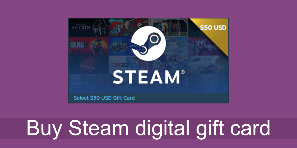 Como comprar um cartão-presente digital Steam - BR Atsit