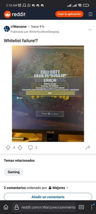 COD: O erro'WHITELIST FAILURE'do Warzone vem à tona, a causa potencial do problema explicada ...