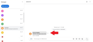 Alguns usuários do Google Messages não conseguem ver os textos OTP na versão da web, problema ...