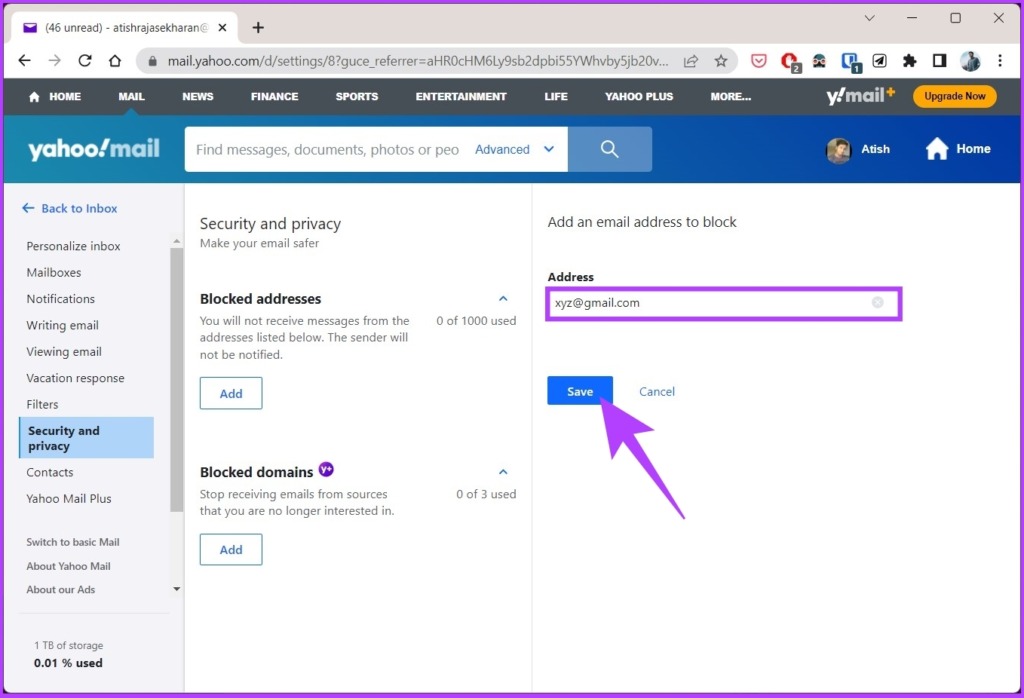 Como bloquear e-mails no Yahoo Mail - BR Atsit
