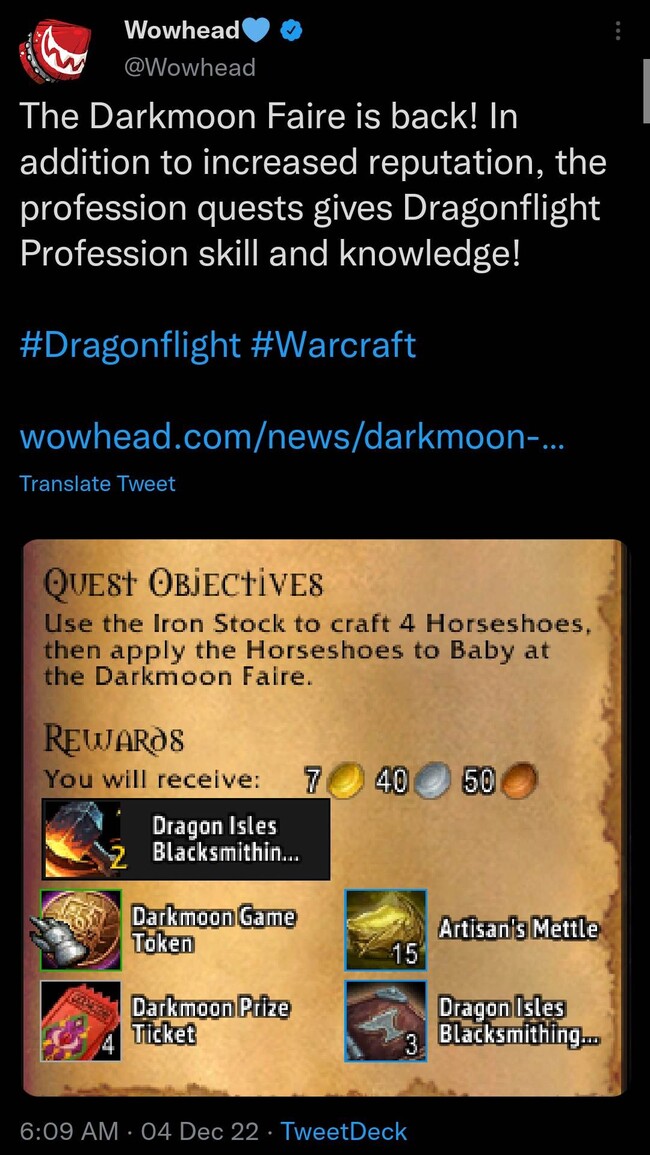 WoW: Dragonflight Darkmoon Faire rep buff: Como obtê-lo? - BR Atsit